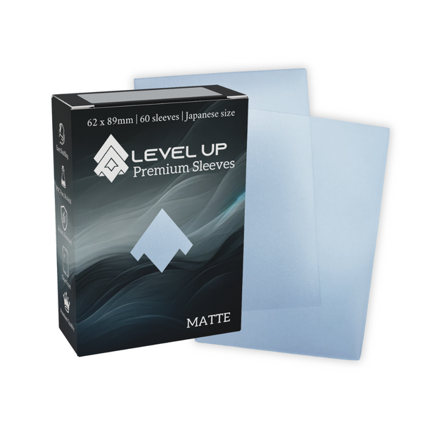 Level Up Premium Sleeves | Japanese Size | Clear Matte - Level Up Store