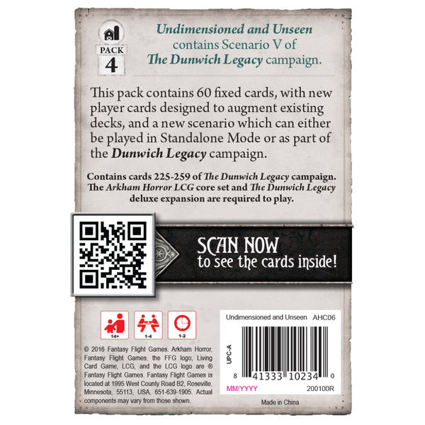 Arkham Horror LCG | Undimensioned and Unseen Mythos Pack - Level Up Store