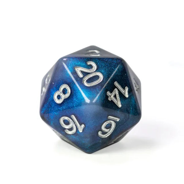 Level Up Dice | Galaxy | Silver Blue - Level Up Store