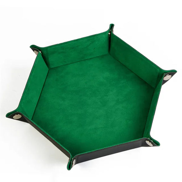 Foldable Dice Tray | Velvet | Green - Level Up Store