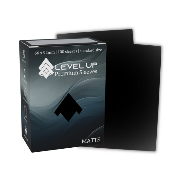 Level Up Premium Sleeves | Standard Phantom Black | Matte - Level Up Store