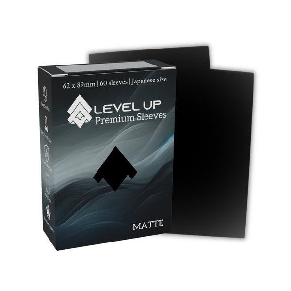 Level Up Premium Sleeves | Japanese Phantom Black | Matte - Level Up Store