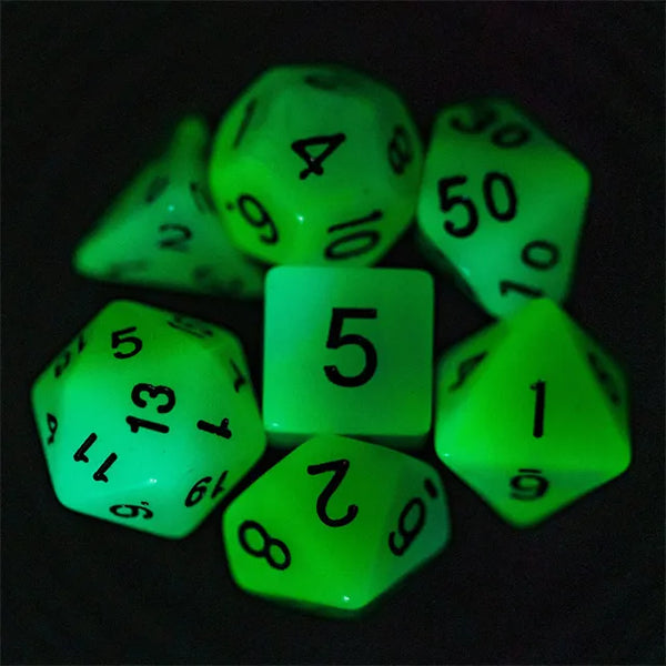 Level Up Dice | Glow in the Dark | Green Blue - Level Up Store