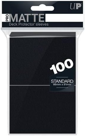 Ultra-Pro Standard Black MATTE Sleeves - 66mm x 91mm (100) - Level Up Store