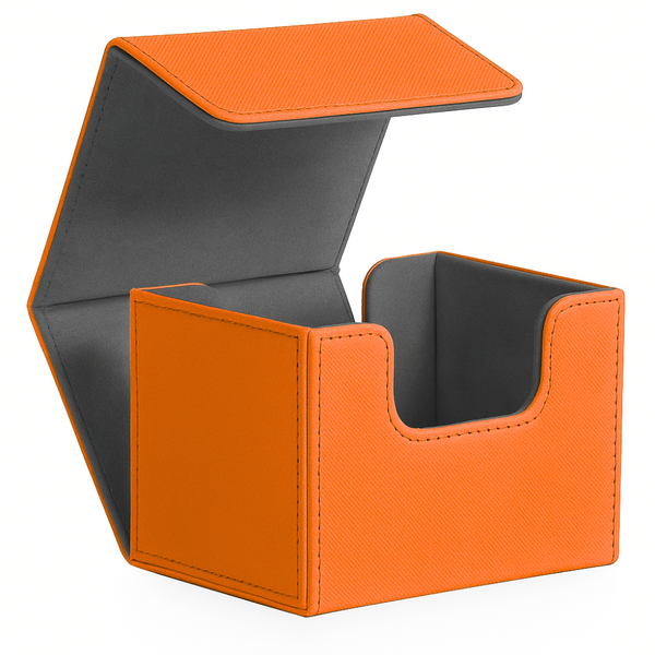Level Up | Premium Sideloading Deck Box | Orange/Grey - Level Up Store