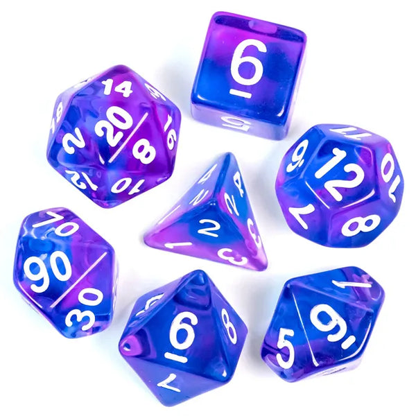 Level Up Dice | Twin Colours | Translucent Purple Blue - Level Up Store