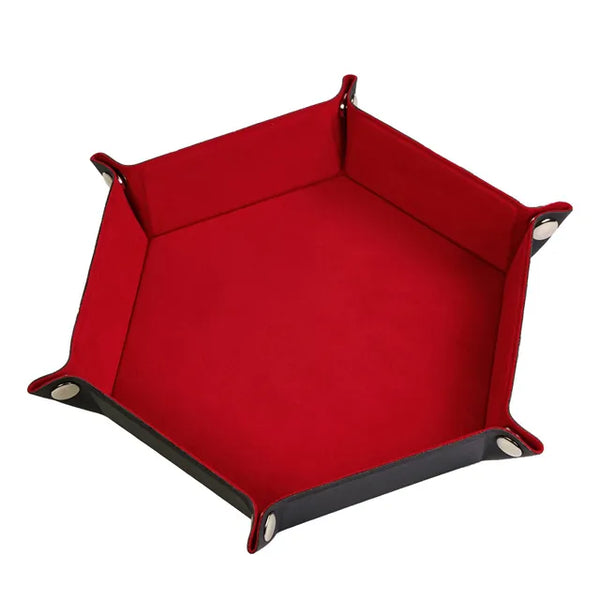Foldable Dice Tray | Velvet | Red - Level Up Store