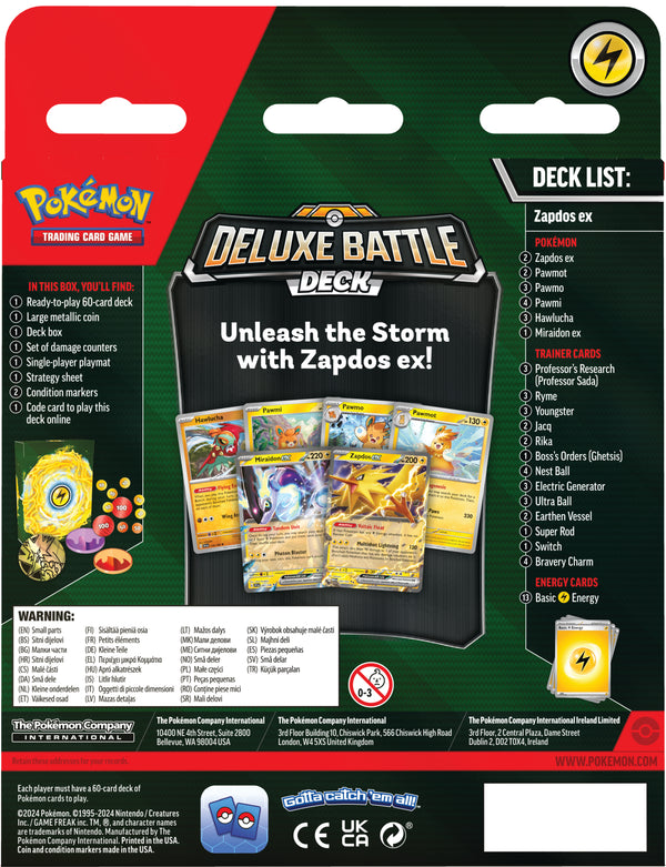 Pokemon Starter Deck Pokemon TCG: Zapdos Ex Deluxe Battle Deck Pokemon ...