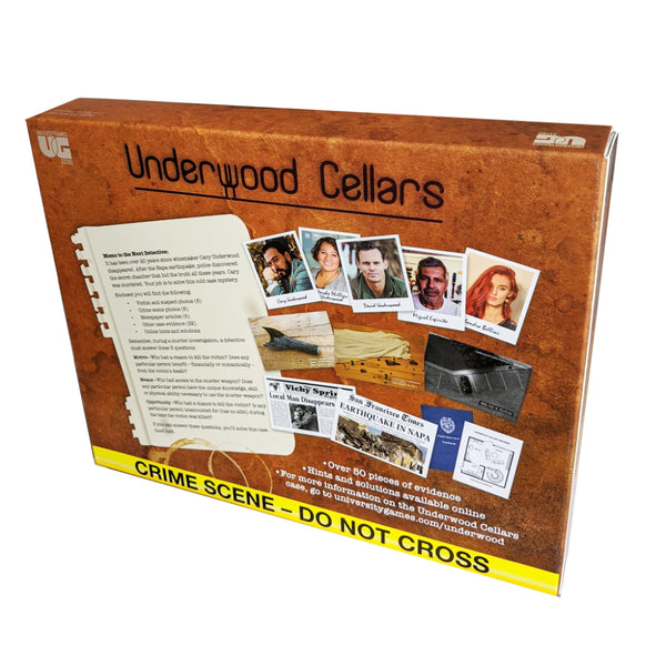 Murder Mystery Party Case Files - Underwood Cellars - Level Up Store