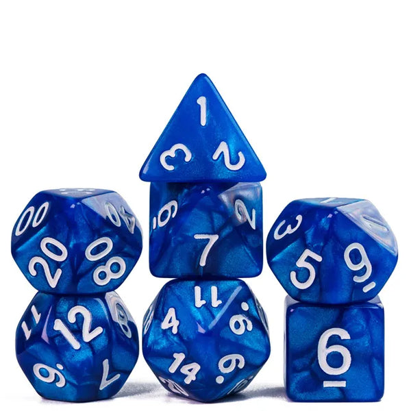 Level Up Dice | Glitter Swirl | Blue - Level Up Store