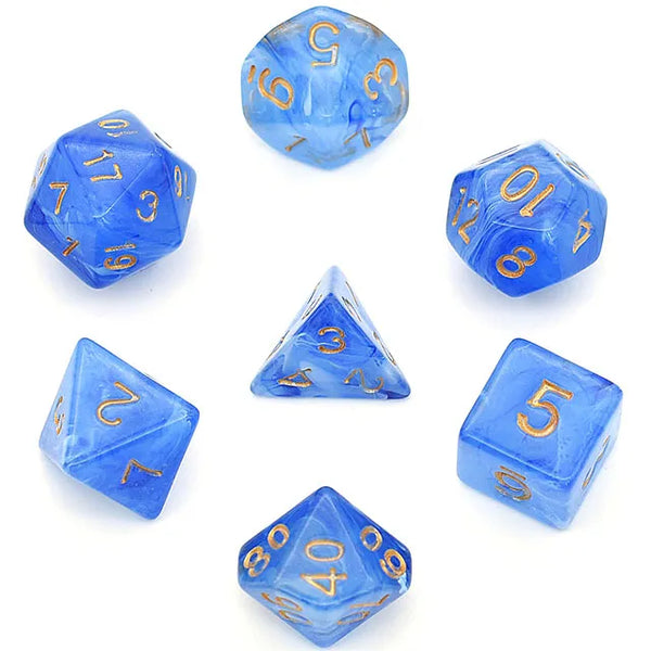 Level Up Dice | Translucent Silk | Blue - Level Up Store