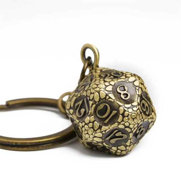 D20 Metal Keychain | Bronze - Level Up Store