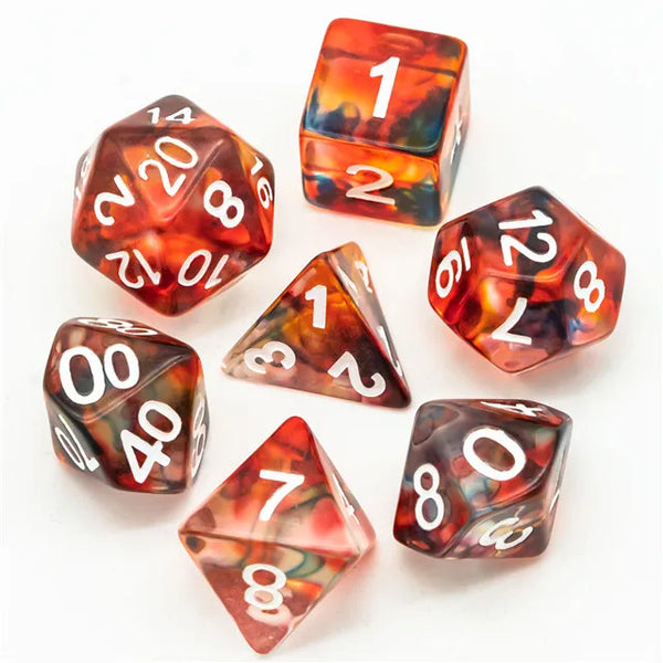 Level Up Dice | Smokey Swirl | Red Blue - Level Up Store