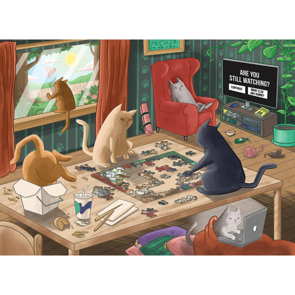 Exploding Kittens Puzzle - Cats In Quarantine (1000pc) - Level Up Store
